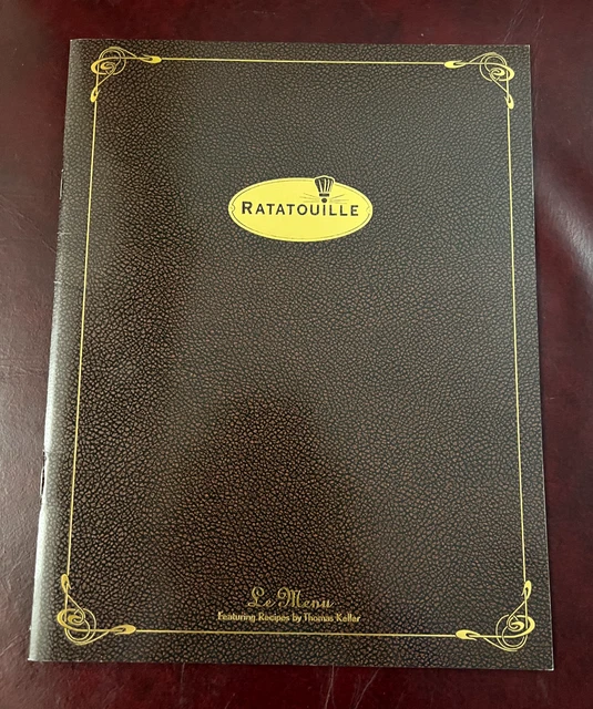 RATATOUILLE LE MENU Disney Pixar Animation Movie Recipe Thomas Keller ...