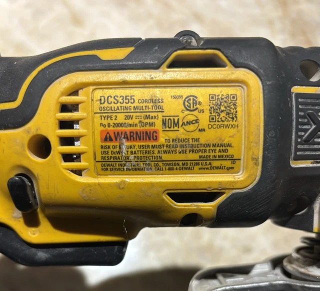 DEWALT DCS355 20V MAX XR Brushless Oscillating Tool - For Parts - Not ...