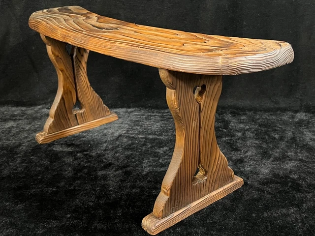 ANTIQUE JAPANESE MEIJI 1800's KIRI WOOD KYOUSOKU ARM REST FOR FLOOR ...