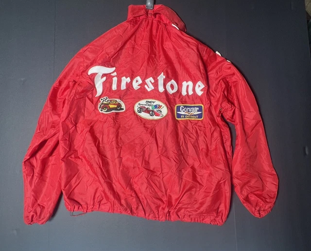 ORIGINAL FIRESTONE RACING Jacket W/Hood Indy 500 With Original Pins ...