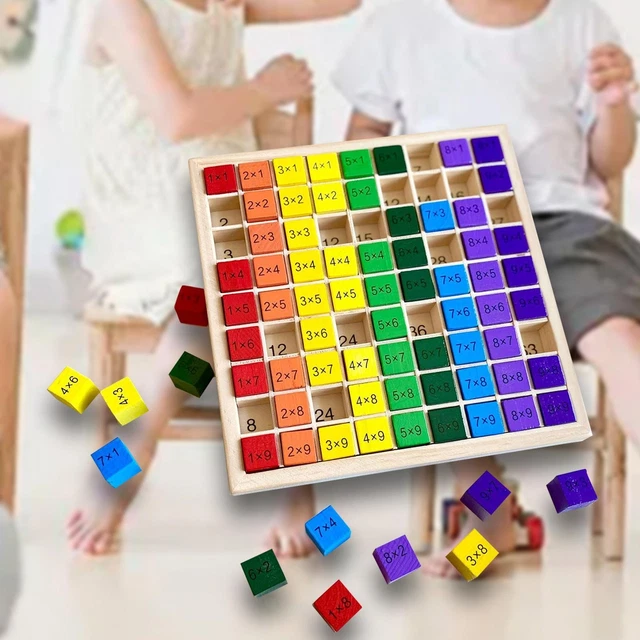 WOODEN MULTIPLICATION BOARD Game Table Chart Math Game Math £13.01 ...