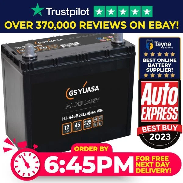 YUASA HJ-S46B24L(S) AUXILIARY Battery 12V 45Ah £222.64 - PicClick UK