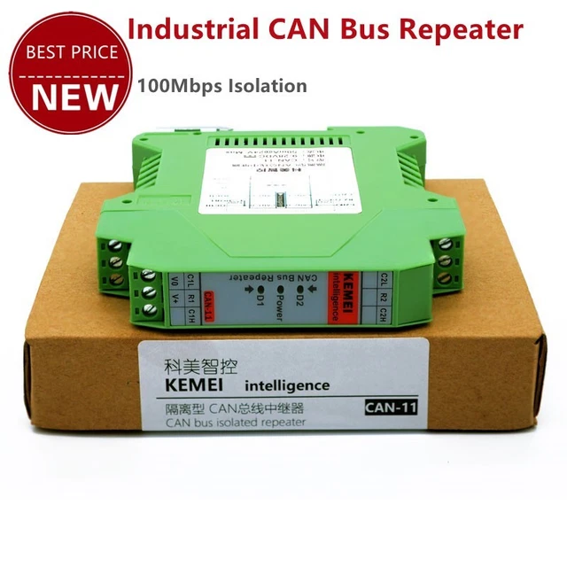 INDUSTRIAL CAN BUS Repeater CAN Bus Isolator DIN Rail Mounting 100Mbps ...