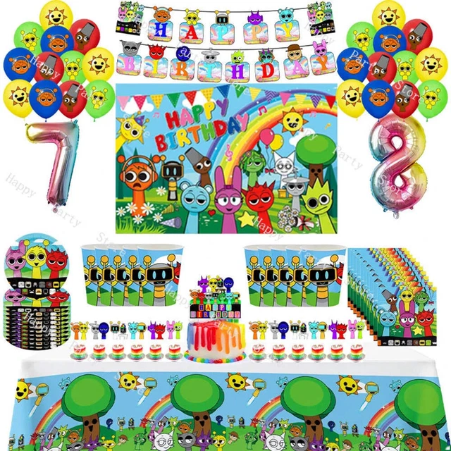 INCREDIBOX SPRUNKI BIRTHDAY Party Decoration Sprunki Balloon Cup Plate ...