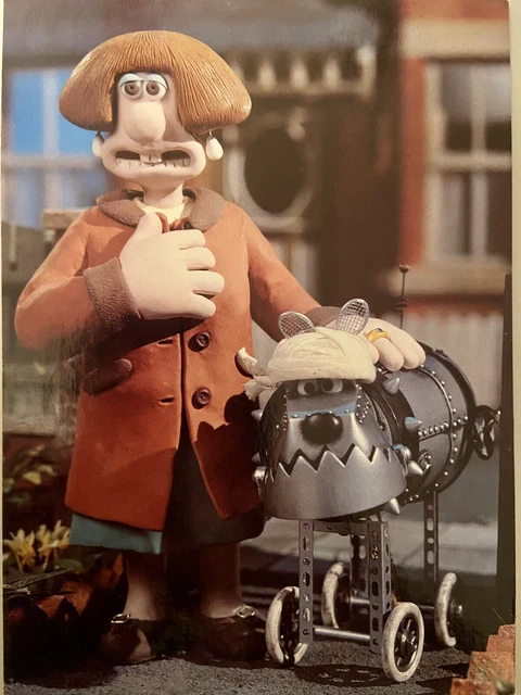 WALLACE AND GROMIT Wendoline And Preston The Cyber Dog Blank Card NEW £ ...