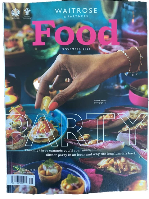 MAGAZINE ALIMENTAIRE WAITROSE - novembre 2023, nourriture de fête EUR 6 ...