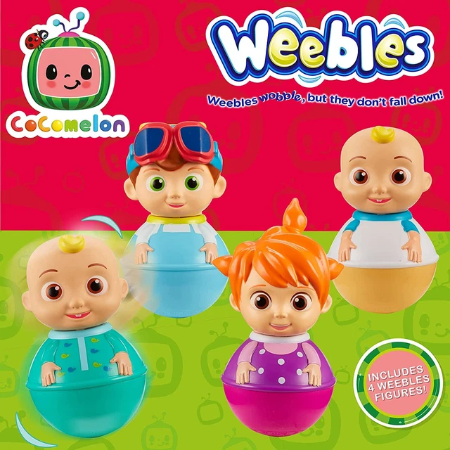 COCOMELON WEEBLES JJ & Friends 4 Figure Pack Weebles Wobble But Dont ...