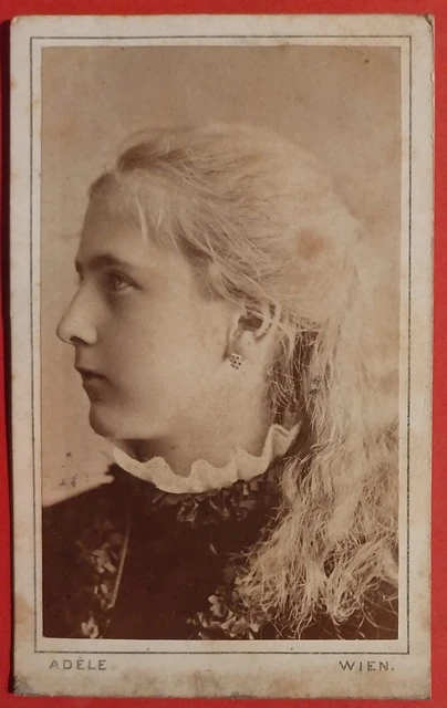 CDV CABINET PHOTO Foto Donna Austria Wien - Atelier Adele EUR 20,00 - PicClick IT