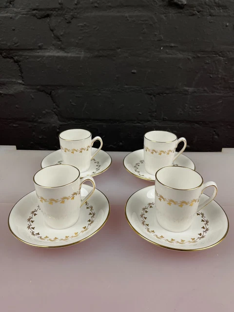 4 X SPODE Delphi Coffee Cups and Saucers Set £29.99 - PicClick UK