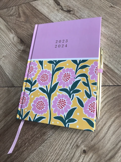 PAPERCHASE 2023 2024 Mid Year Diary Calendar Organiser With Pen Page A ...