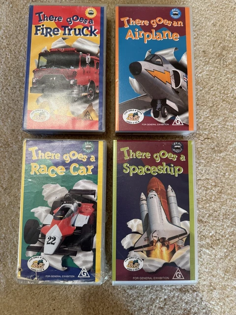 THERE GOES A Race Car Spaceship… VHS 4 Pack Rare Real Wheels Children's ...
