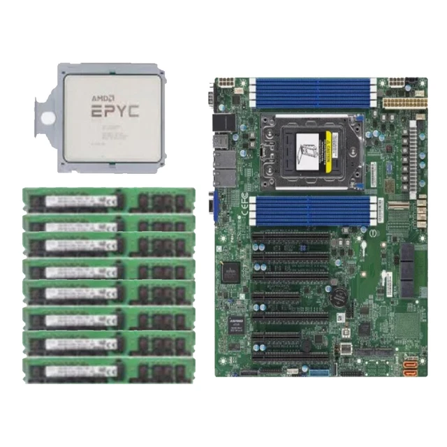 AMD EPYC 7C13 CPU + Supermicro H12SSL-i + 3200mhz ECC REG RAM multiple ...