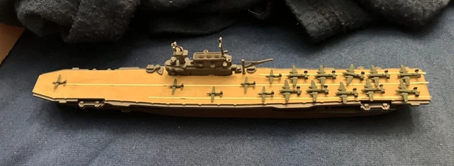 PLASTIC DIECAST ITALIAN Mini-Ships USS Hornet CV-8 WWII carrier w ...