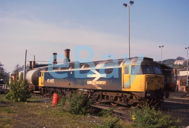 35MM RAILWAY SLIDE of Class 47 47465 @ Exeter Stabling Point Copyright ...