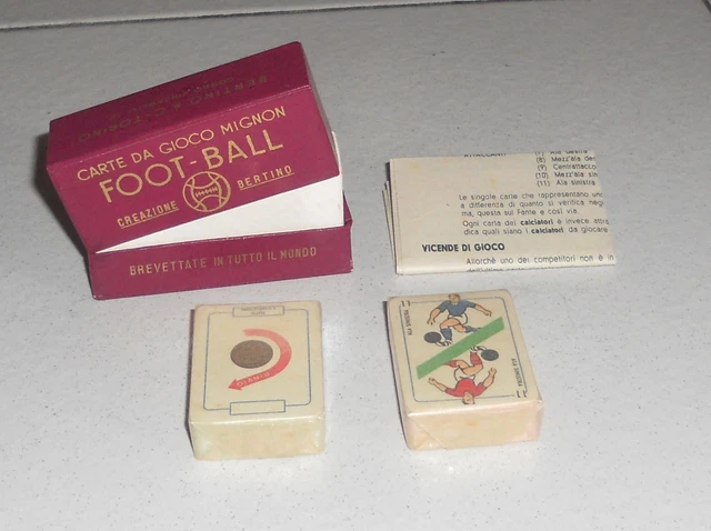 CARTE DA GIUOCO Mignon FOOT-BALL Creazione Bertino 1947 Calcio Cards 1 ...