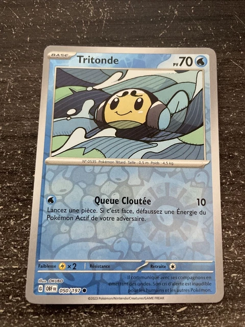 TRITONDE REVERSE - Pokémon 050/197 Ev03 Flammes Obsidiennes Neuf Fr EUR ...