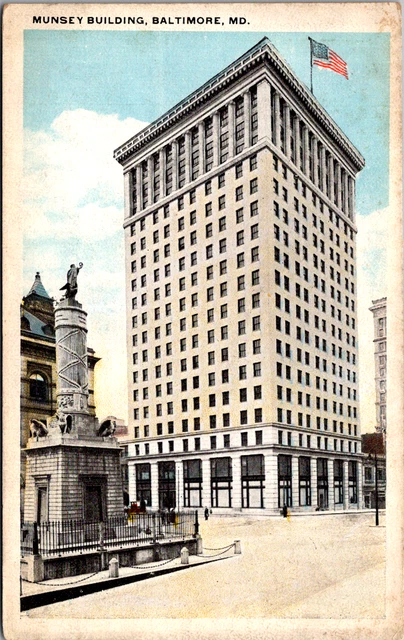 VINTAGE 1920S MUNSEY Office Building, Fayette St. Baltimore Maryland MD ...