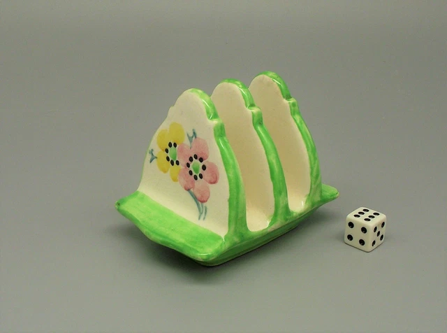 ANTIQUE BOUGH POTTERY Scotland Two Slice Toast Rack circa 1920 £45.00 ...