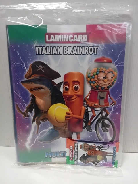 ALBUM RACCOGLITORE ITALIAN Brainrot Multiverse Con 1 Bustina Lamincard ...