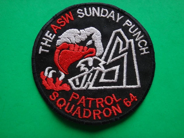 US NAVY PATRON 64 Patrol Squadron VP- 64 THE ASW SUNDAY PUNCH Patch £12 ...