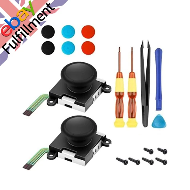 19PC 3D ANALOG Sensor Stick Joystick Repair Kit for Nintendo Switch ...
