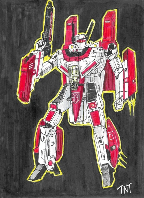 TRANSFORMERS G1 AUTOBOT Jetfire Original illustration Artwork VF-1S ...