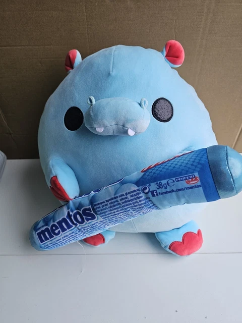 ZURU SUPER SIZE Snackles Blue Hippo Mentos plush Approx 14" Immaculate ...