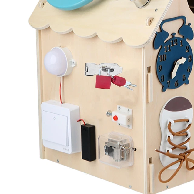 LOCK KEY TOY Busy Board Cognitive Growth Educational for Girls Kids ...