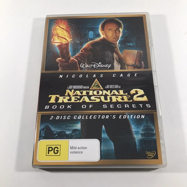 NATIONAL TREASURE 2 Book of Secrets DVD Movie Region 4 PAL Nicolas Cage ...