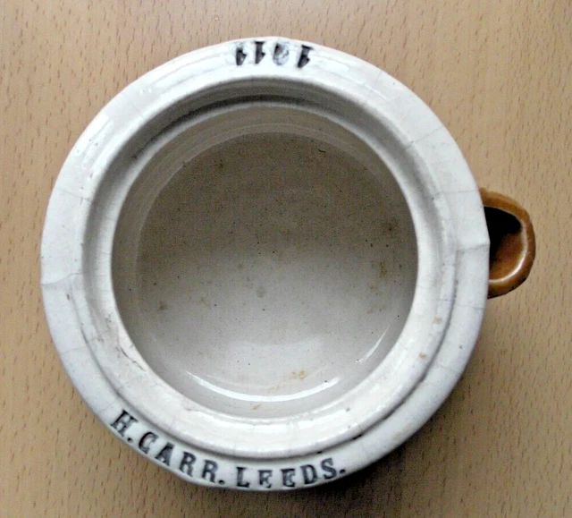 VINTAGE POTTERY TOBACCO JAR - H. CARR. LEEDS. 1911 - Match Striker Pipe ...