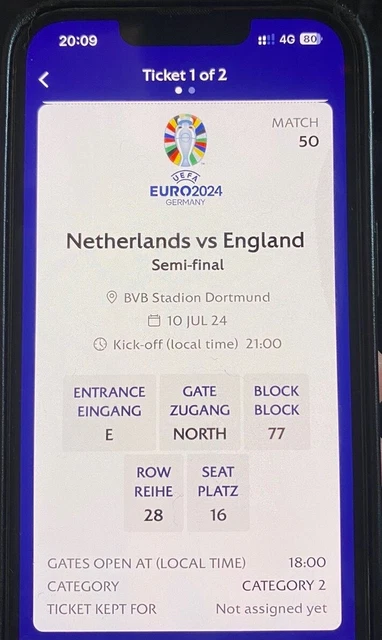 UEFA EURO EM 2024 tickets EUR 959,00 - PicClick DE