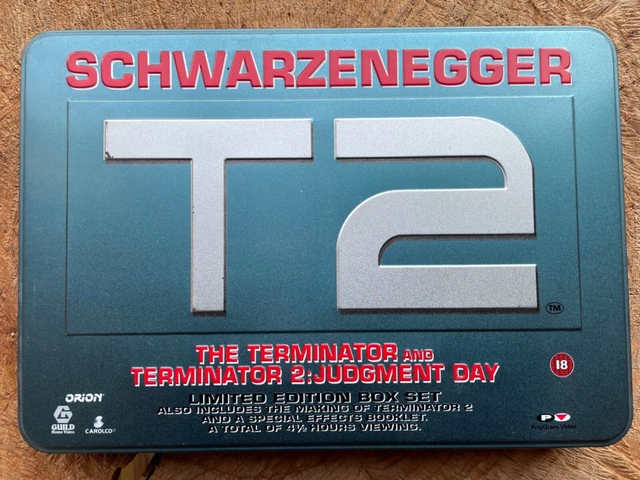 TERMINATOR & T2 VHS Metal Box Set Collector Tin & Film Book £21.52 ...