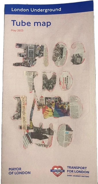 NEW LATEST London Underground Tube Map - Current - May 2023 TFL £1.60 ...