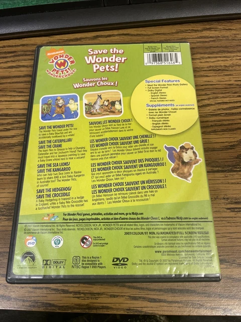 THE WONDER PETS - Save the Wonder Pets (DVD, 2007, Canadian French) £4. ...