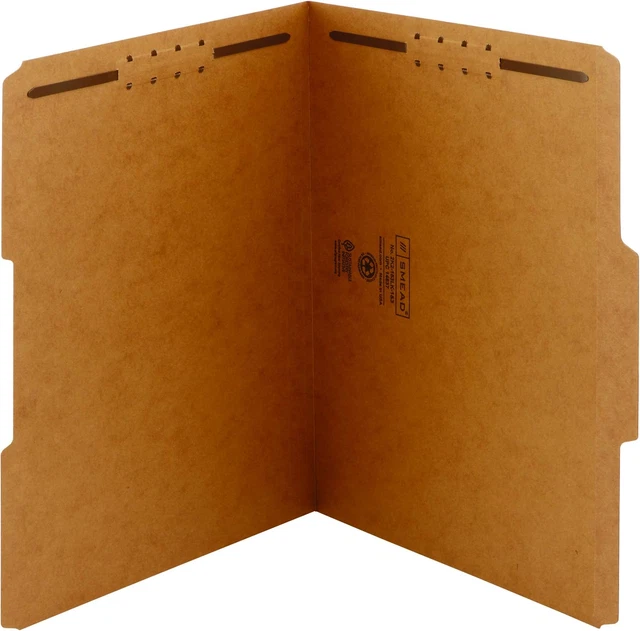 FASTENER FILE FOLDER, 2 Fasteners, Reinforced 1/3-Cut Tab, Letter Size ...