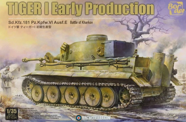 BORDER MODEL BT-034 Tiger I Early Prod Sd.Kfz.181 Pz.Kpfw. VI Ausf. E 1 ...