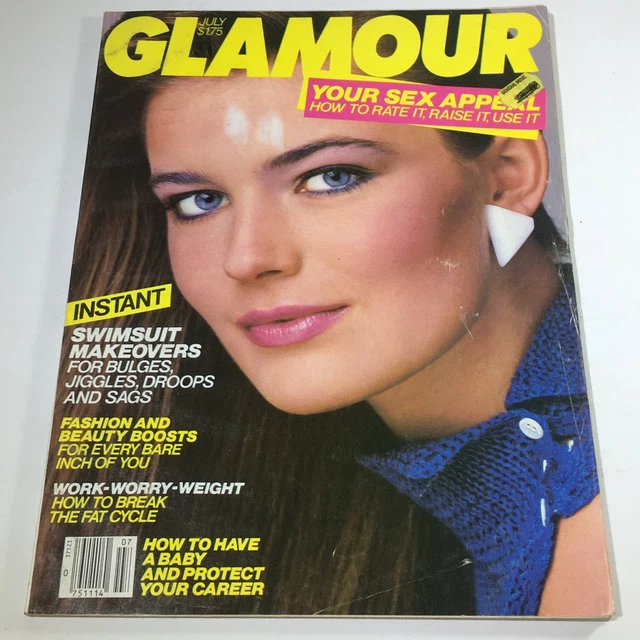 VTG GLAMOUR MAGAZINE: July 1983 - Paulina Porizkova Cover No Label ...