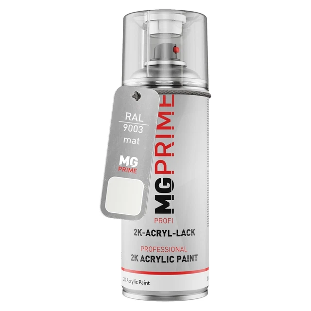 RAL 9003 BLANC de sécurité Signal white mat acrylique bombe aérosol 2C ...
