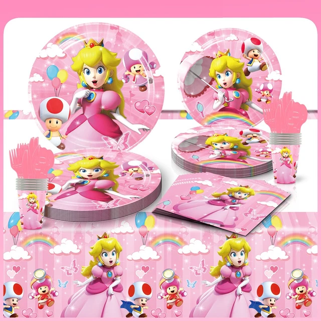 PRINCESS PEACH PARTY Supplies Balloons Kids Birthday Mario Decoration ...