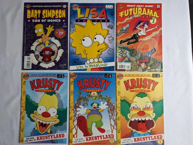 Futurama Comics 1 Lisa Bart And Krusty Comics Bongo Comics £2000