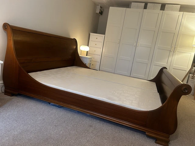 MAHOGANY SUPER KING Size Sleigh Bed Frame £511.60 - PicClick UK
