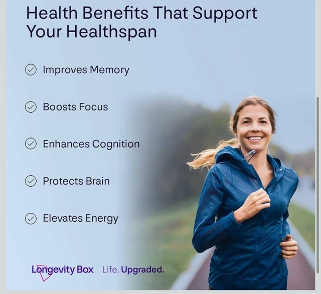 LONGEVITY BOX ULTIMATE Alpha 60 Capsules for Brain Booster Focus Memory Motivate £21.51 ...