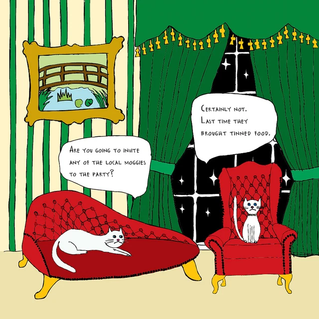 FUNNY CAT BIRTHDAY card, funny cat card, card from cat, posh cat food ...