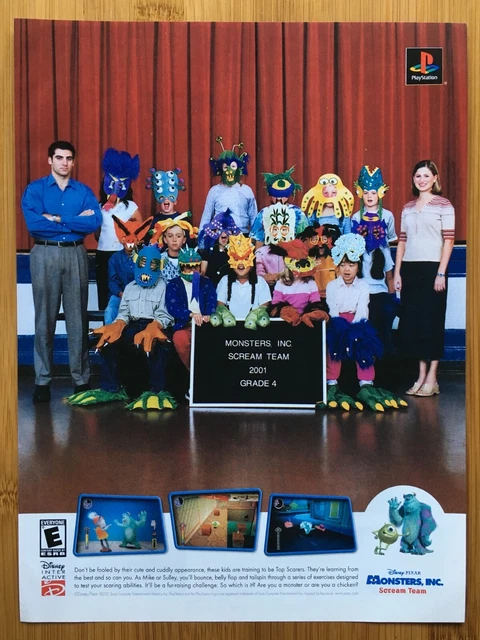 2001 MONSTERS, INC. SCREAM TEAM ~ Vintage Video Game PRINT AD ...