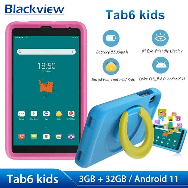 BLACKVIEW TAB 6 Kids Tablet 3GB 32GB 8 Inch Android 11 5580mAh 4G LTE Quad Core $263.33 ...