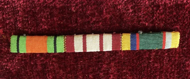 WW2 BRITISH MEDAL Ribbons Cadet Forces, Naval GSM & Defence Medals ...
