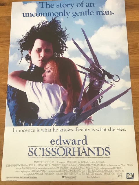 MOVIE POSTER EDWARD ScissorHands 430mm x 640mm (bit bigger than A2) EUR ...