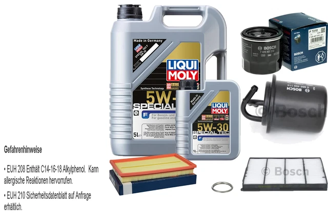 BOSCH INSPECTION SET 6L Liqui Moly Special Tec F 5W-30 pour Subaru Forestier EUR 138,01 ...