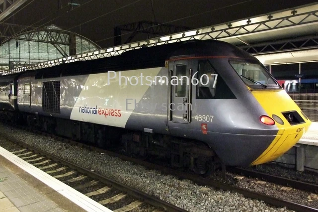 CLASS 43 HST 43307 in National Express at Manchester Piccadilly, night ...
