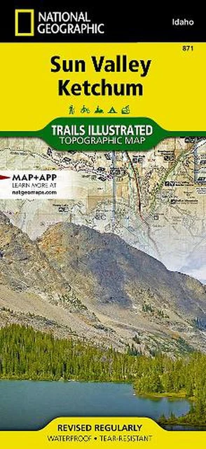 SUN VALLEY, KETCHUM Map by National Geographic Maps Folded Book EUR 23 ...